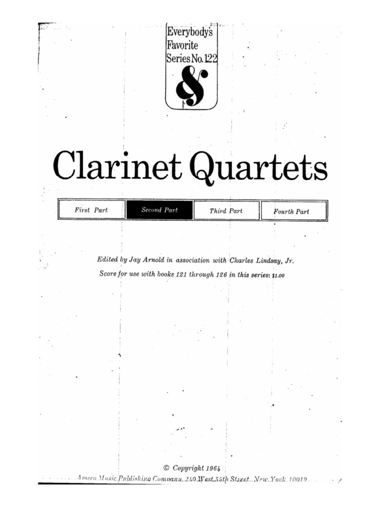 Clarinet Quartets Second Part | PDF
