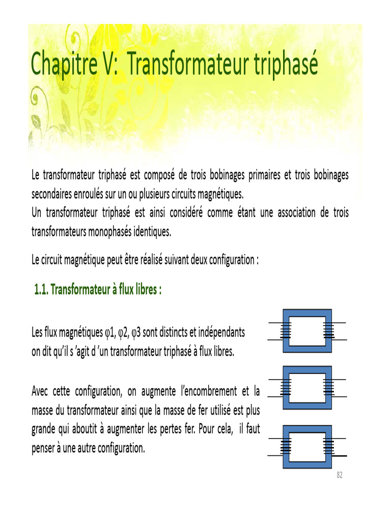 Transformateur Triphasé : Schémas et Couplages | PDF | Transformateur ...
