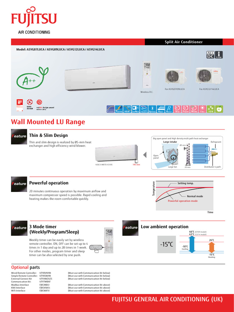 Fujitsu LUCA Brochure en | PDF | Air Conditioning | Electromechanical ...
