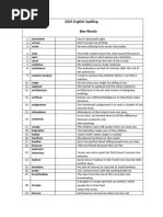 12th Grade Spelling Words LIst | PDF