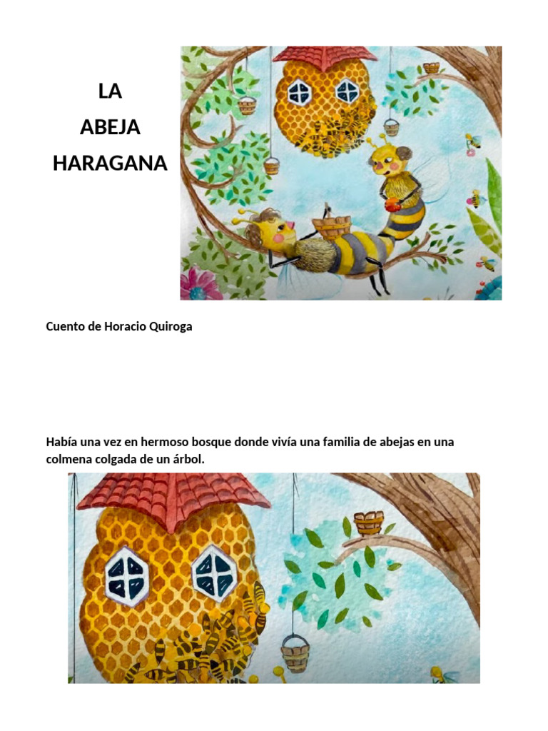La Abeja Haragana Cuento | PDF
