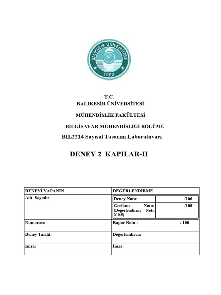 2023-2024 Sayısal Tasarım Lab Deney 2 | PDF