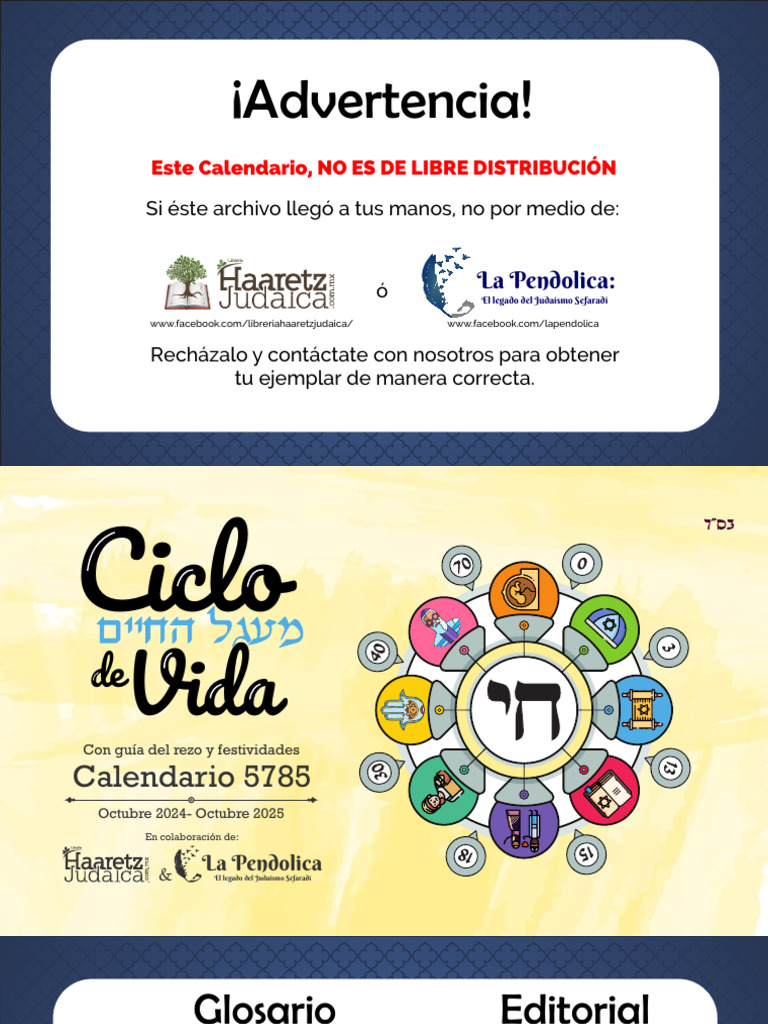 Calendario Hebreo 5785: Kislev 5785 | PDF | Oración | Oración judía y ...