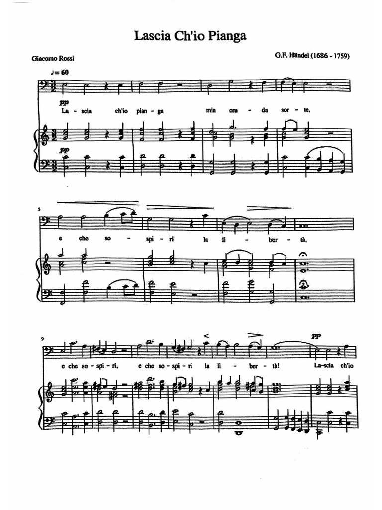 Lascia Ch'io Pianga | PDF
