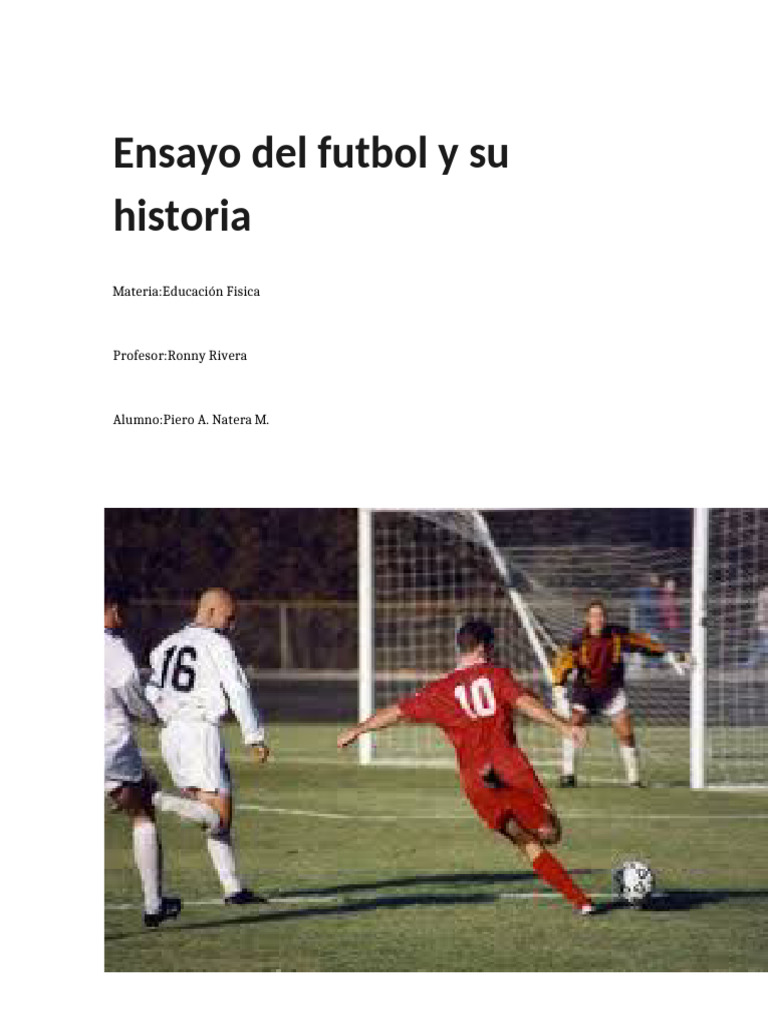Ensayo Importancia Futbol Extendido | PDF | Asociación de Futbol | Deportes