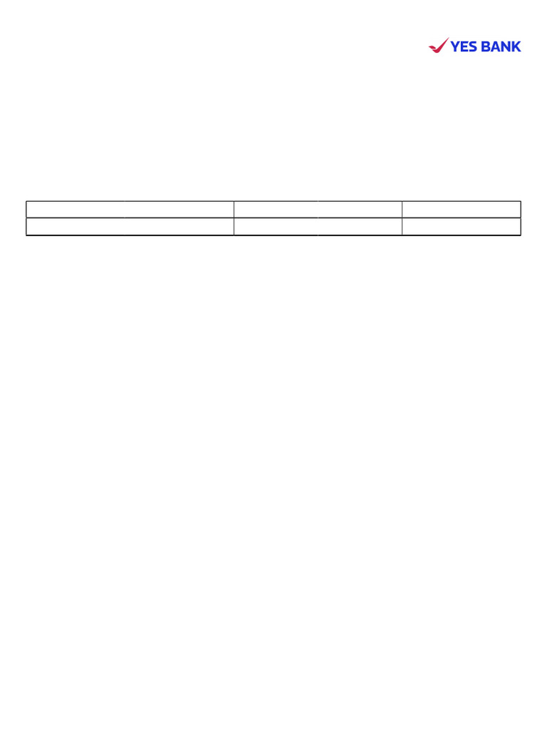 Yes Bank Account Interest Statement | PDF