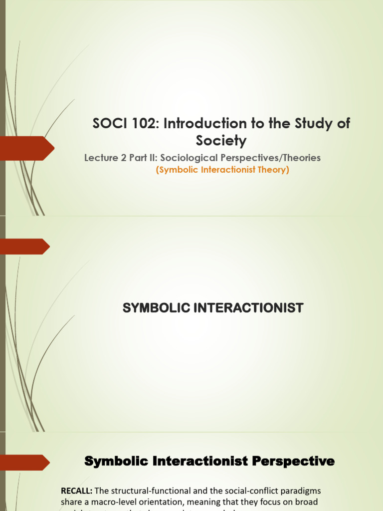 Lecture 2 PT II - Sociological Theories - Micro Theories | PDF ...