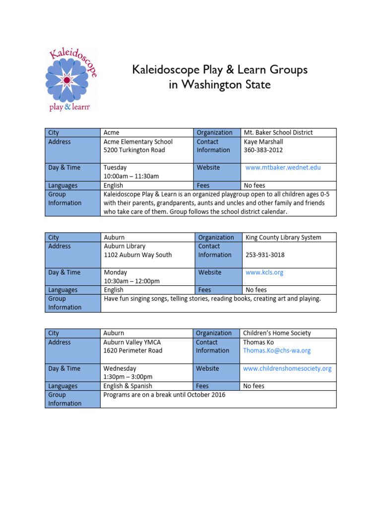 Kaleidoscope Play & Learn - PDF Room | PDF | Youth | Family