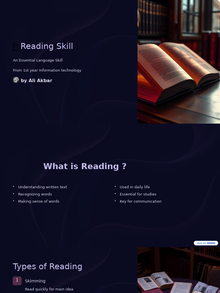 Reading Skills | PDF