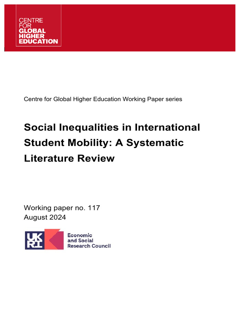Social Inequalities in Student Mobility | PDF | Social Inequality ...