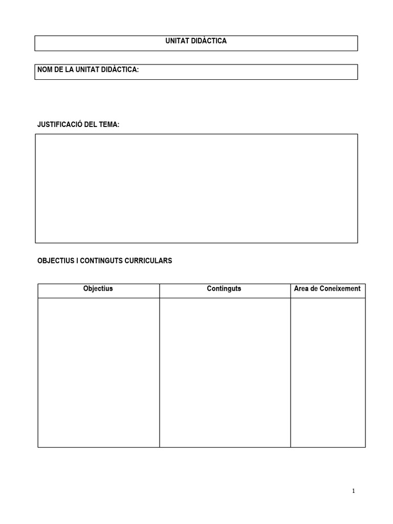 Esquema_Unitat_Didactica | PDF