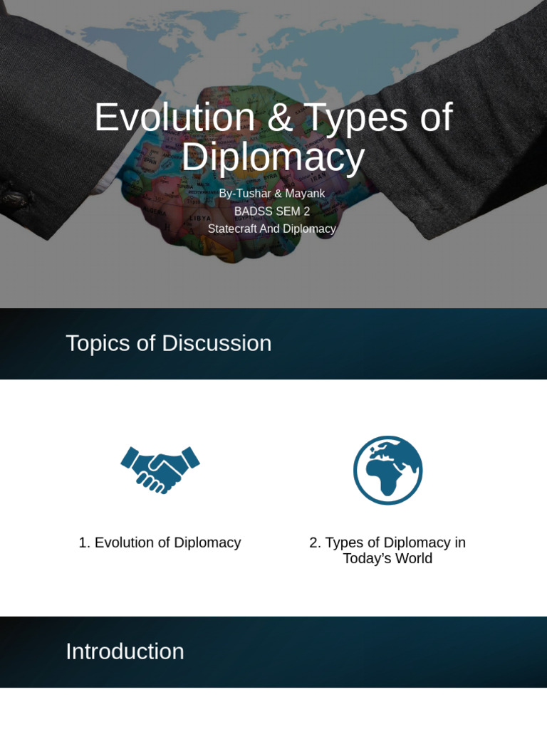 Evolution & Types of Diplomacy Edited | PDF | Diplomacy | World Trade ...