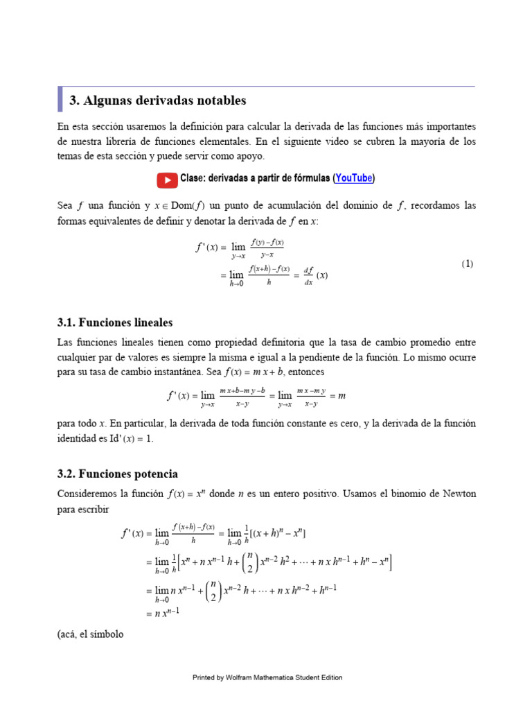 Guia Semana 10 | PDF | Derivado | Funciones trigonométricas