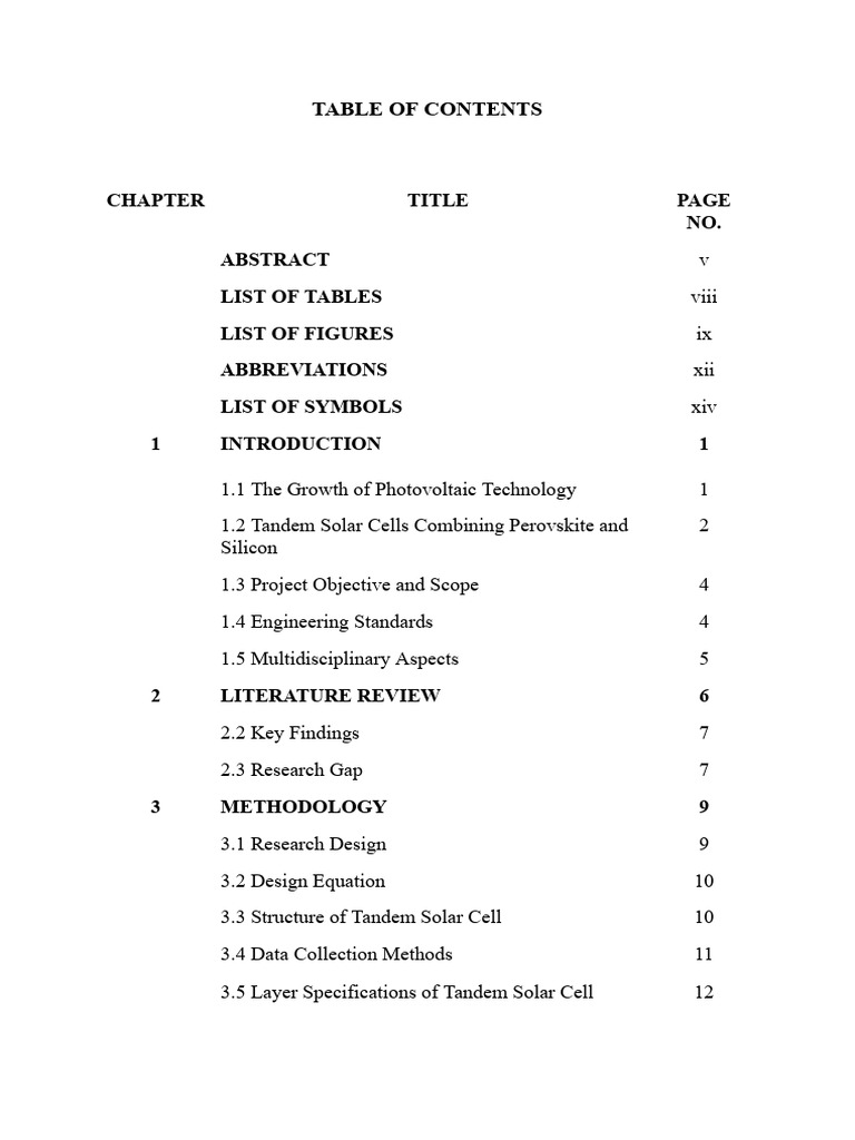 Table of Contents | PDF | Physical Sciences | Sustainable Energy