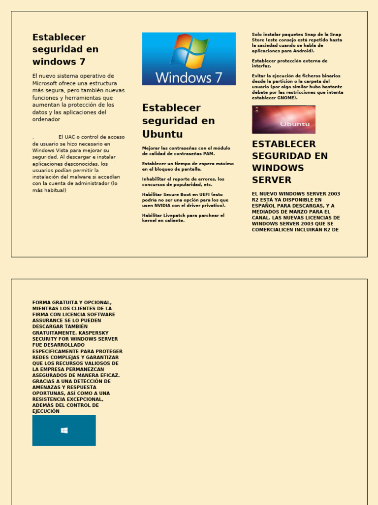 Establecer Seguridad en Windows 7 | PDF | Microsoft Windows | Windows 7
