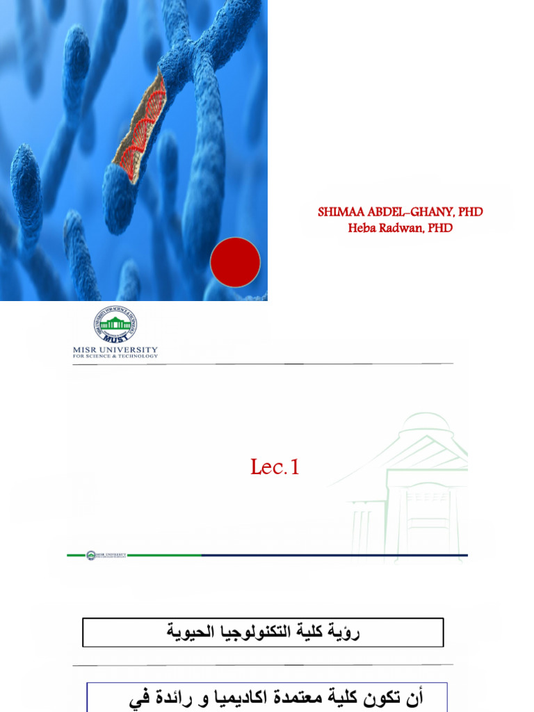 Lec. (1) - Molecular Genetics 201 | PDF | Gene | Dna