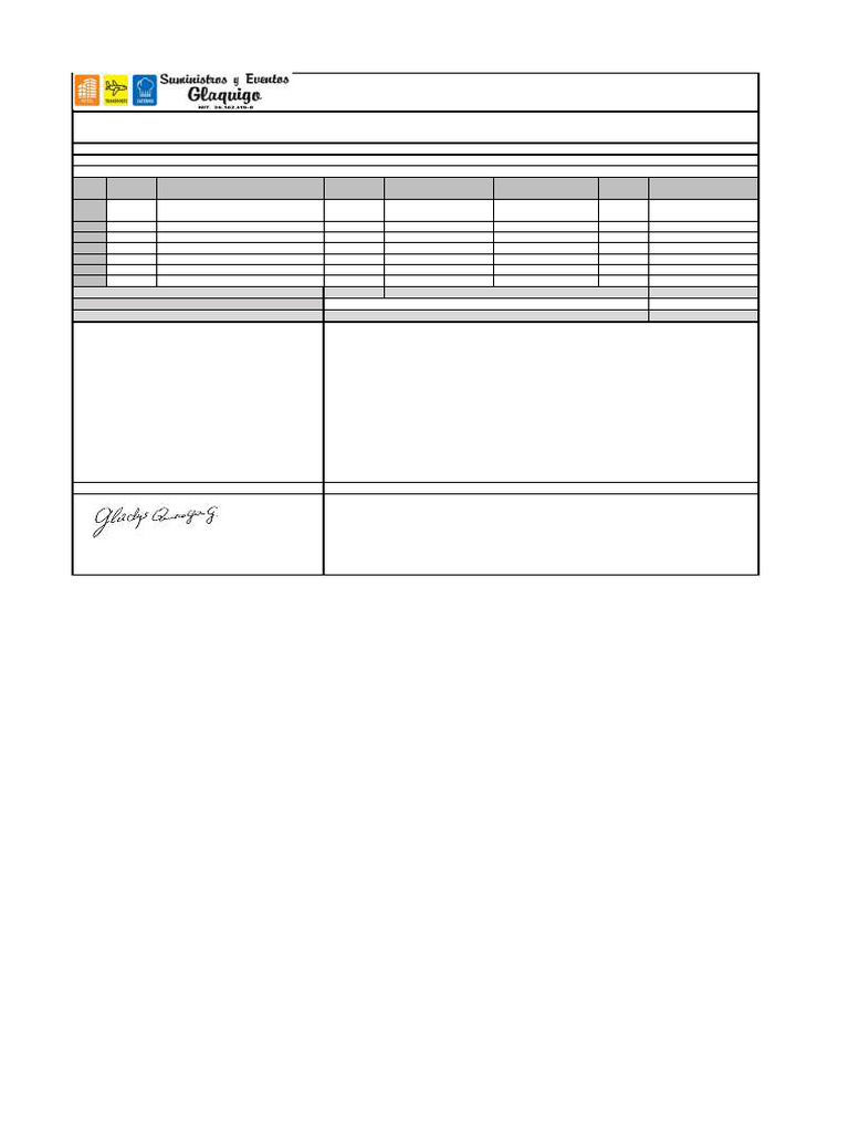 Anexo 1 - Cena Prefactura | PDF