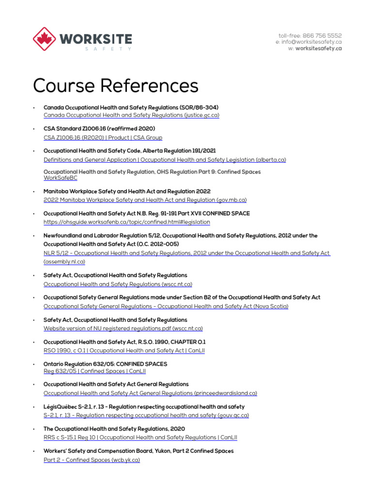 Course References | PDF | Occupational Safety And Health | Business Ethics