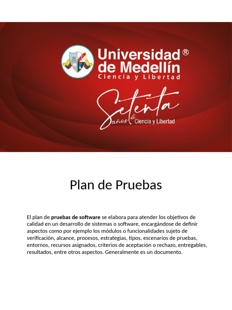 Clase04- Plan de Pruebas | PDF | Software | Pruebas de software