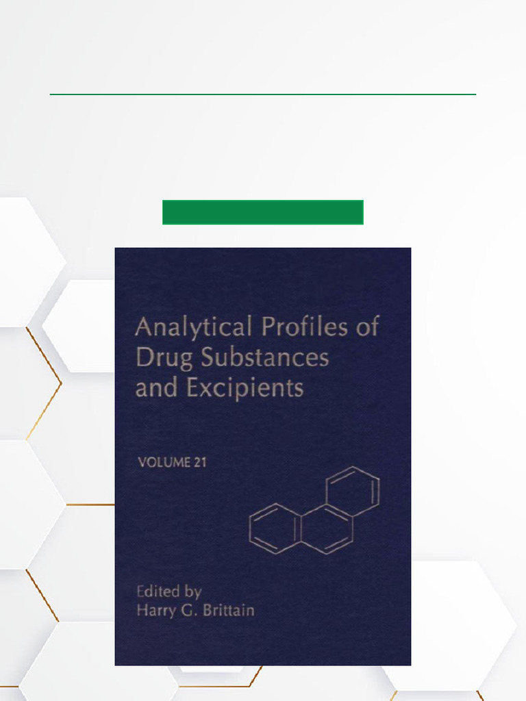 Profiles of Drug Substances, Excipients and Related Methodology Vol 21 ...