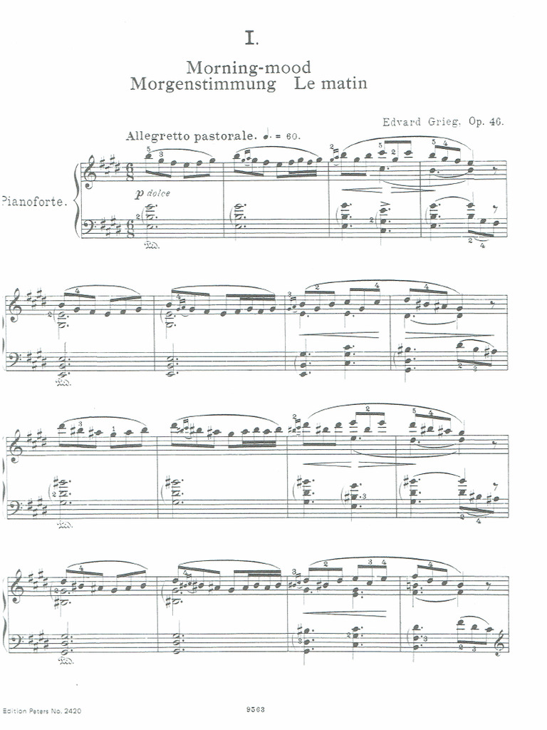 Grieg - Morgenstimmung | PDF