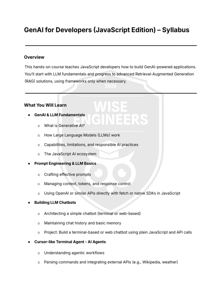 GenAI For Developers - Become AI Engineer. | PDF | Computing ...