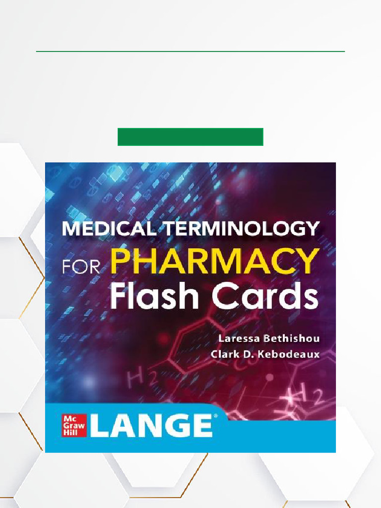 Medical Terminology For Pharmacy Flash Cards, 1st Edition All Format ...