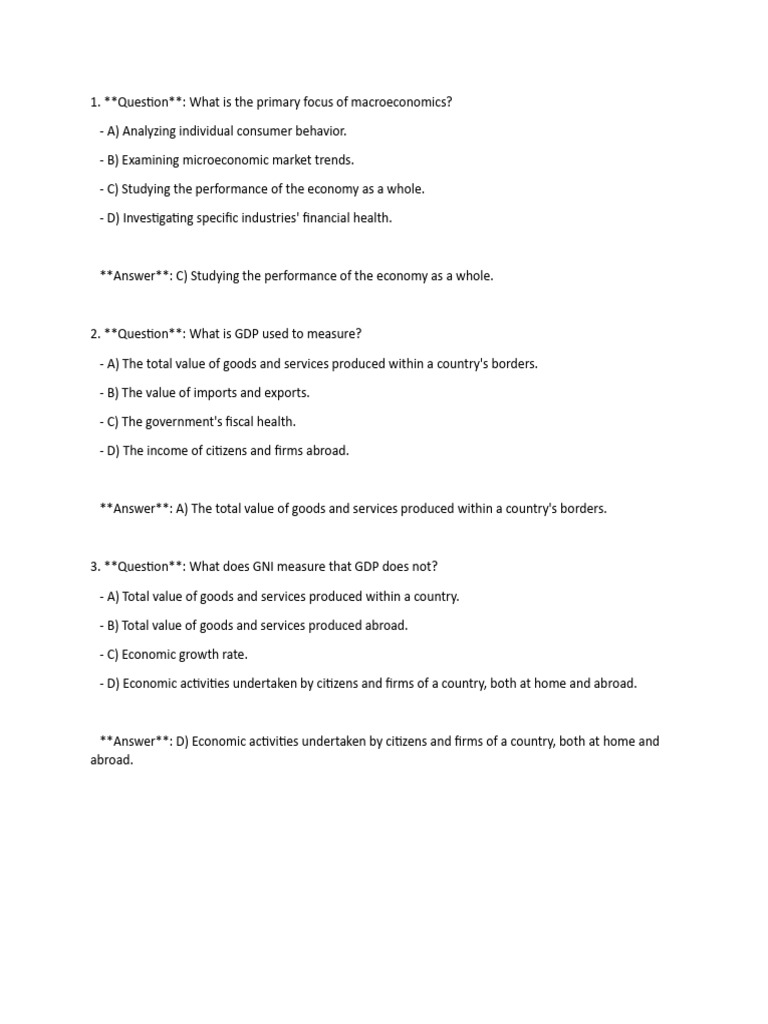File 3 - Macroeconomics, Globalization | PDF | Gross Domestic Product ...