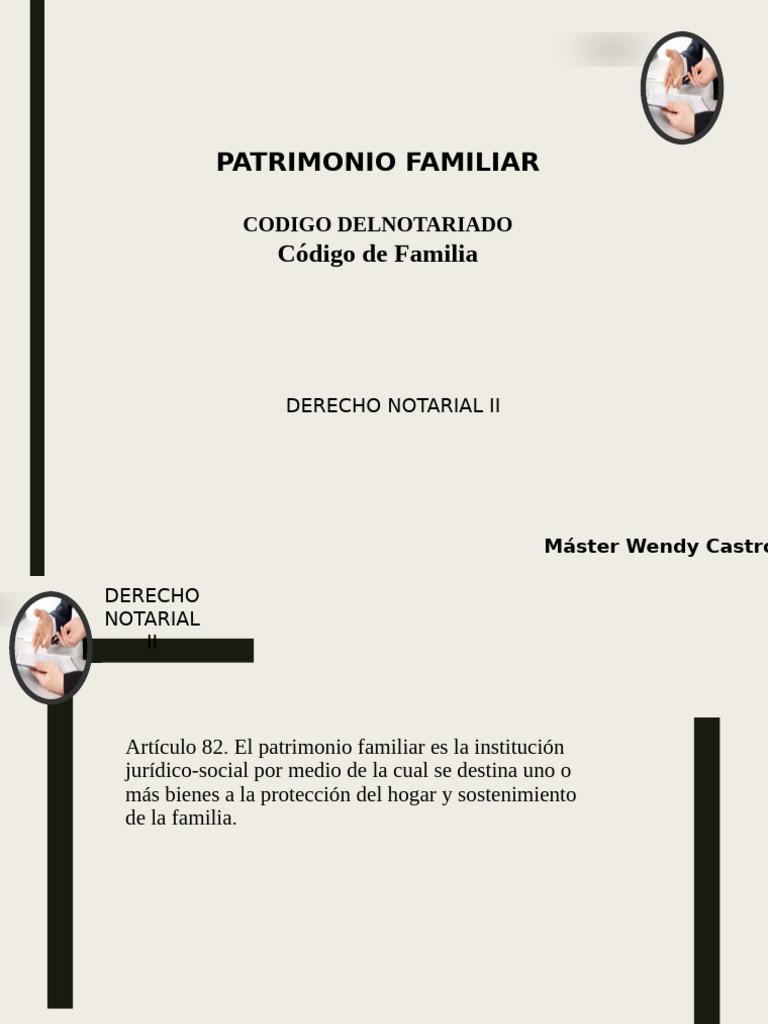 pATRIMONIO FAMILIAR | PDF | Bienes (Ley) | Derecho Civil (Common Law)