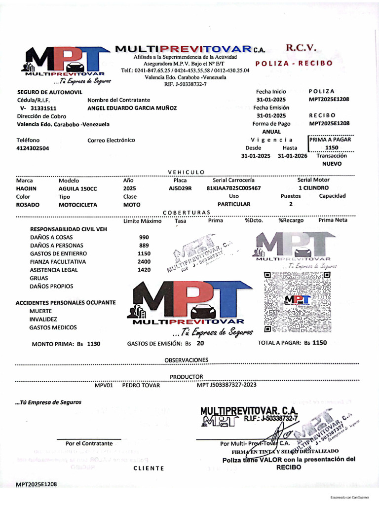 RCV Angel G. Haojin | PDF