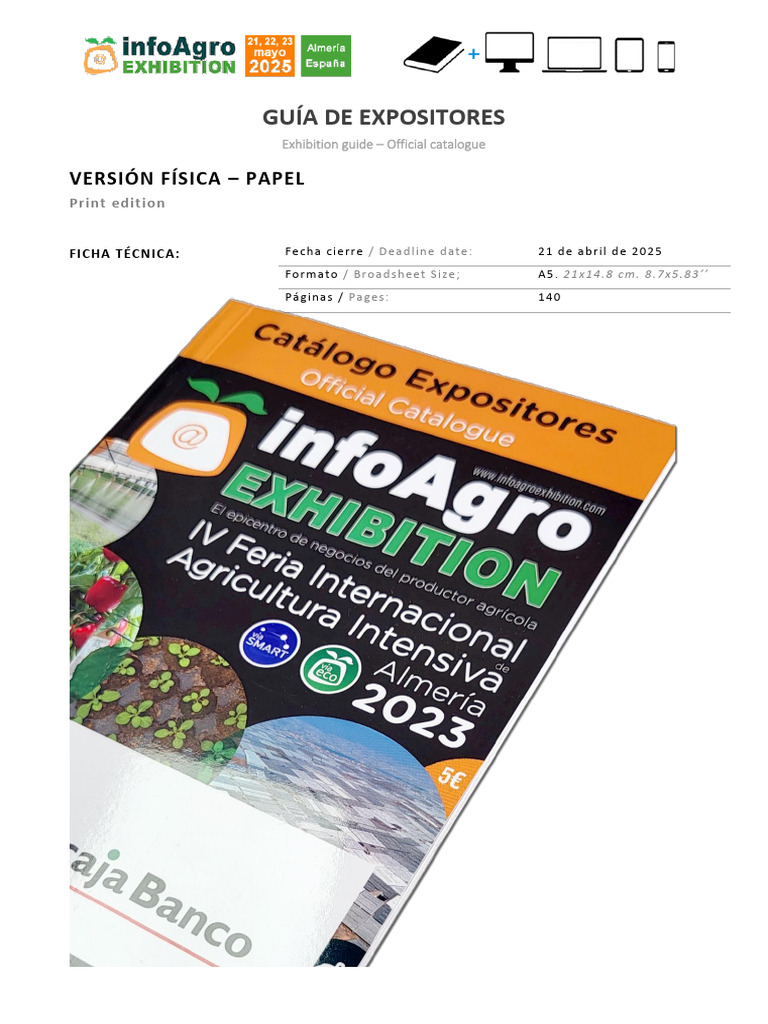IE2025 Guia Expositores Infomacion Pedido | PDF
