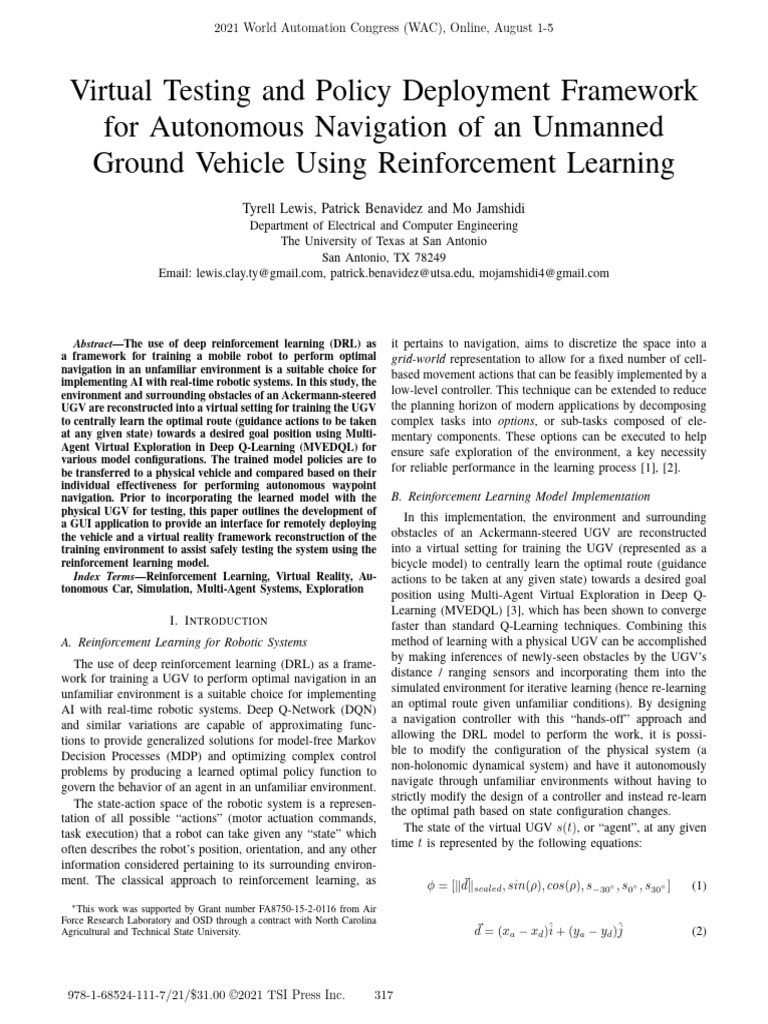 Virtual Testing and Policy Deployment Framework For Autonomous ...