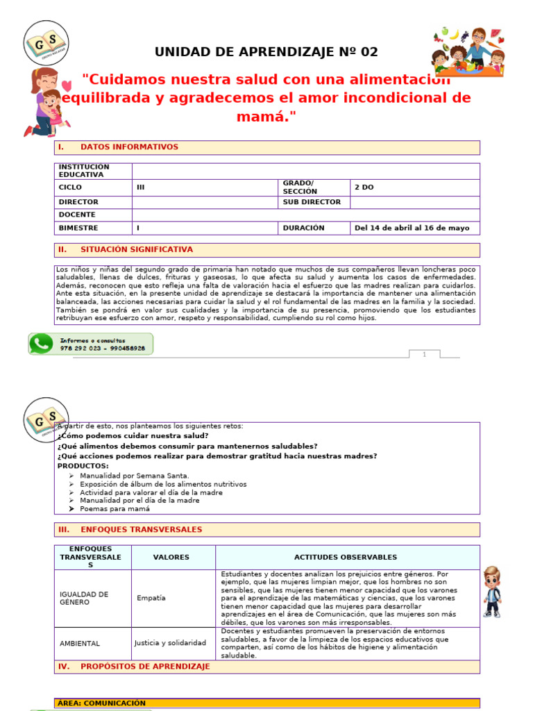 Ii Unidad - Segundo Grado - 2025 | PDF | Información | Las emociones