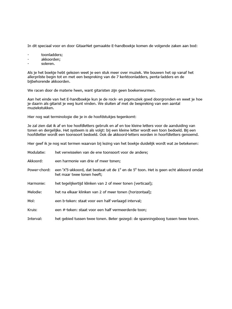 Muziektheorie | PDF
