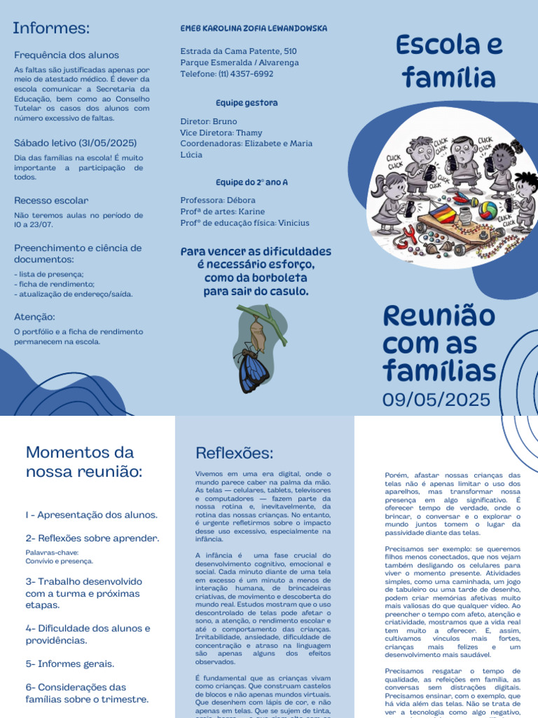Reunião com as famílias 1° tri - 2025_20250506_213500_0000 | PDF | Aprendizado