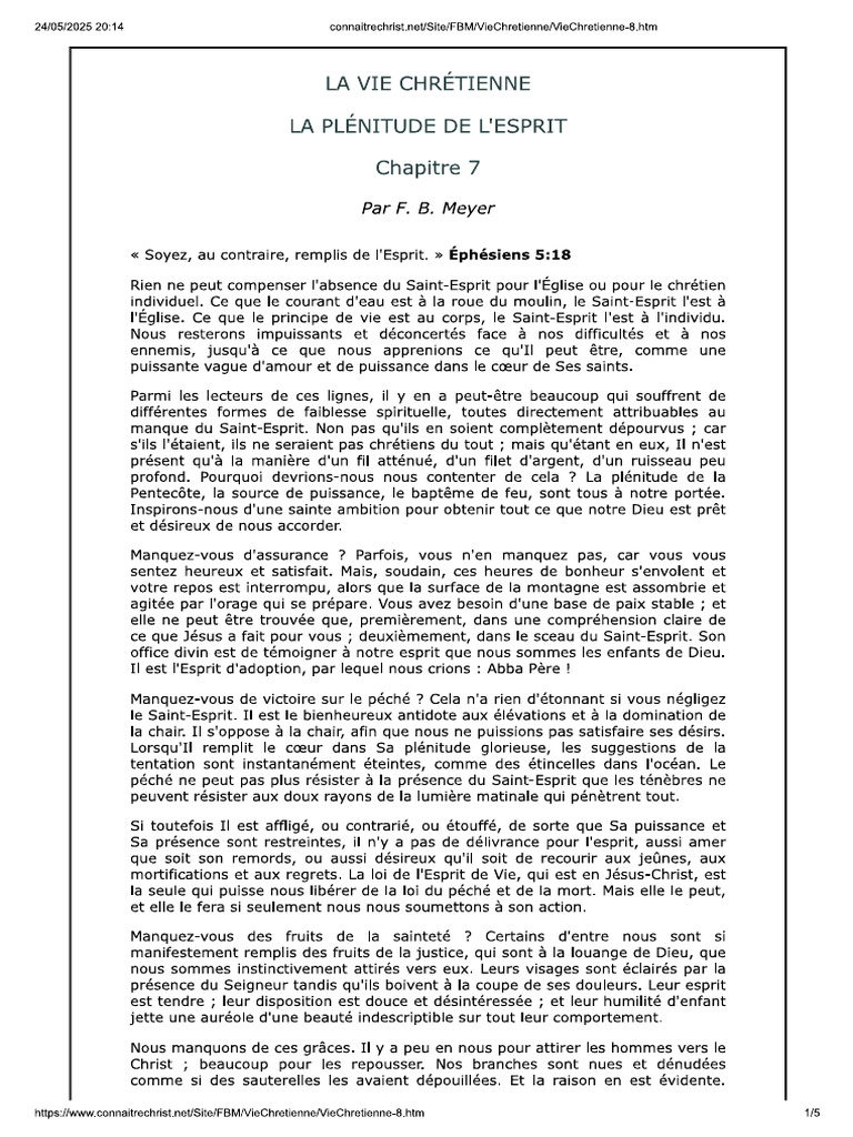 La Plénitude de L'esprit | PDF