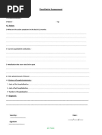 Patient Medication Assessment Form | PDF