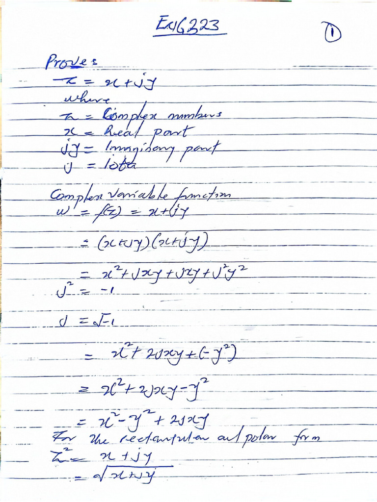 ENG323 Complex Analysis Part II | PDF