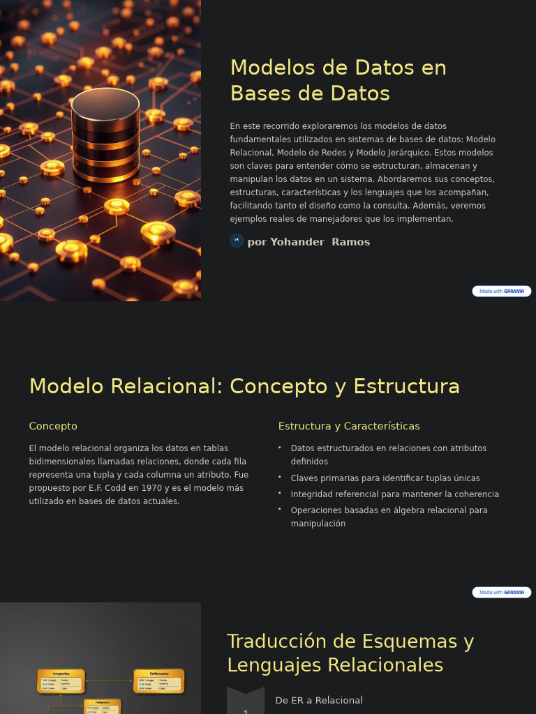 Modelos de Datos en Bases de Datos | PDF | Base de datos relacional | Bases de datos