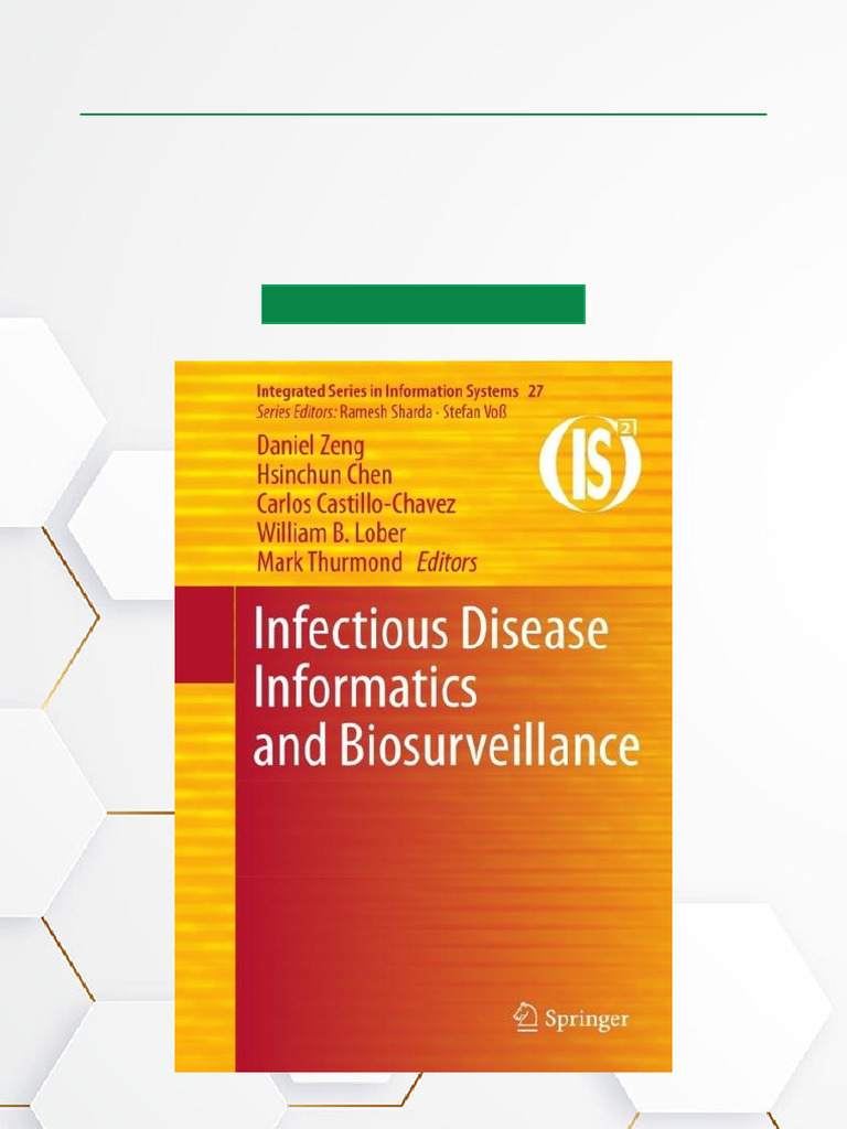 Infectious Disease Informatics And Biosurveillance All Chapters Included Pdf Statistical