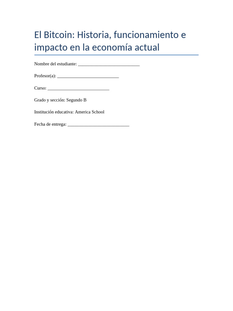 Monografía Bitcoin Extendida Final | PDF | Bitcoin | Criptomoneda