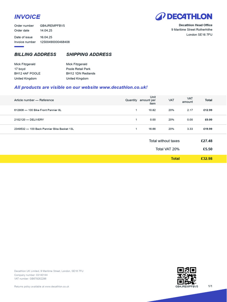 INVOICE Null 12500490000468408 | PDF
