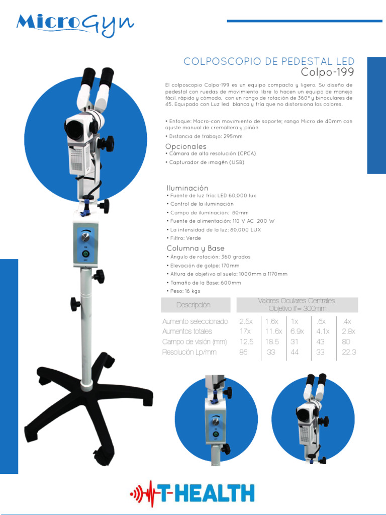Colposcopio Colpo-199: Compacto y Eficiente | PDF