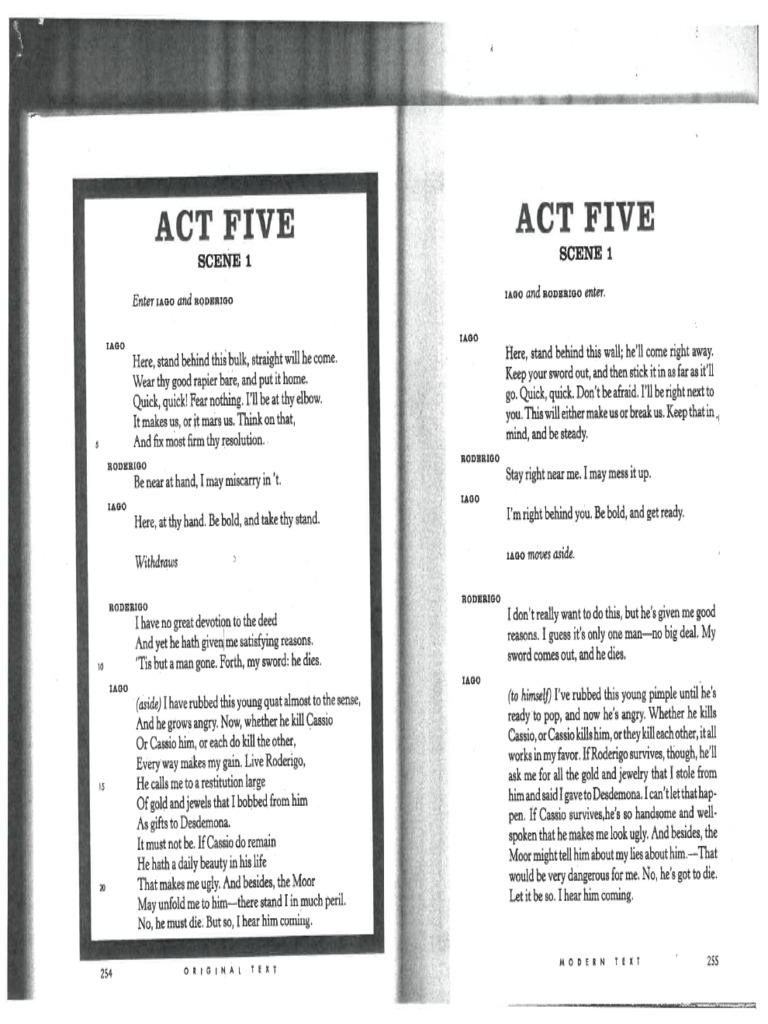 No Fear Othello Act V | PDF