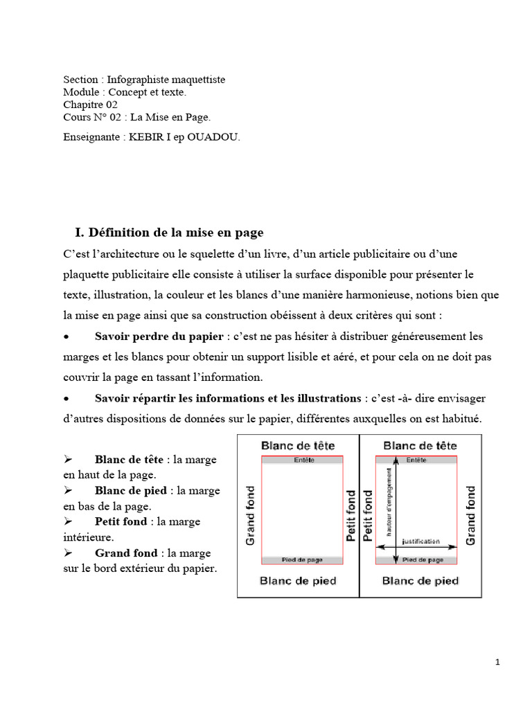 Définition et Règles de Mise en Page | PDF | Mise en page | Papier