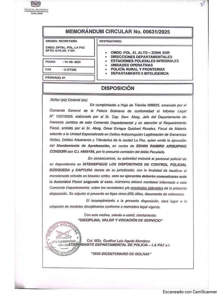 Memorandum Circular Nro 0631-2025 | PDF