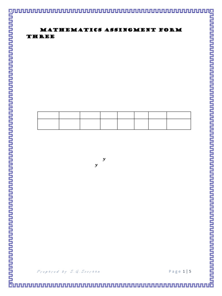 Assingment Stattics Form3 250425 070702 | PDF | Mean | Mathematics