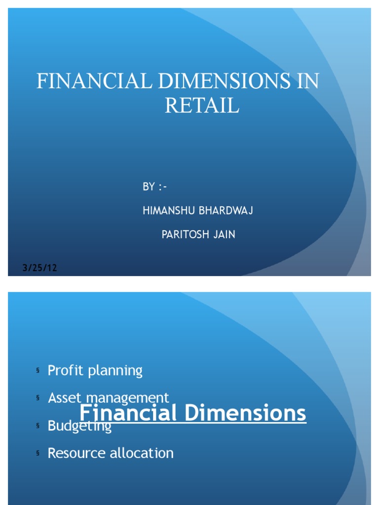 Financial Dimensions in Retail Budgeting | PDF | Expense | Budget