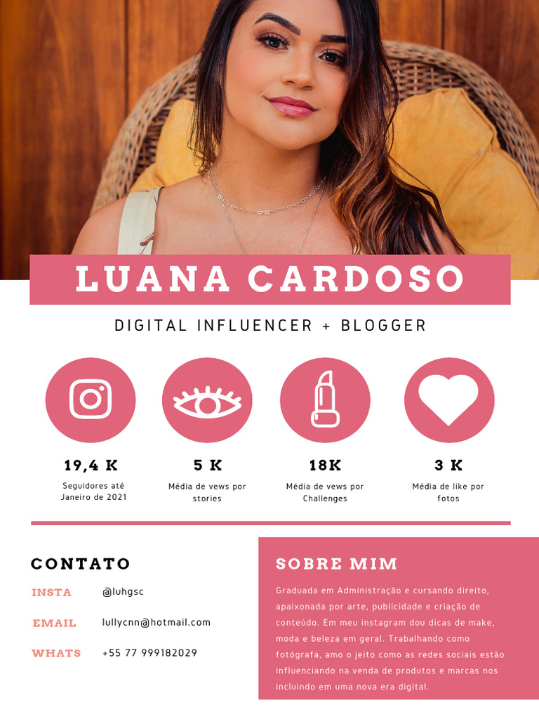 Luana Cardoso: Influencer de Beleza e Moda | PDF