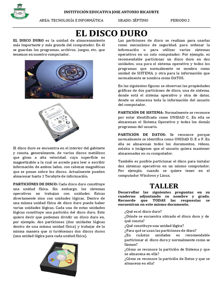 El Disco Duro | PDF | Disco duro | Sistema operativo